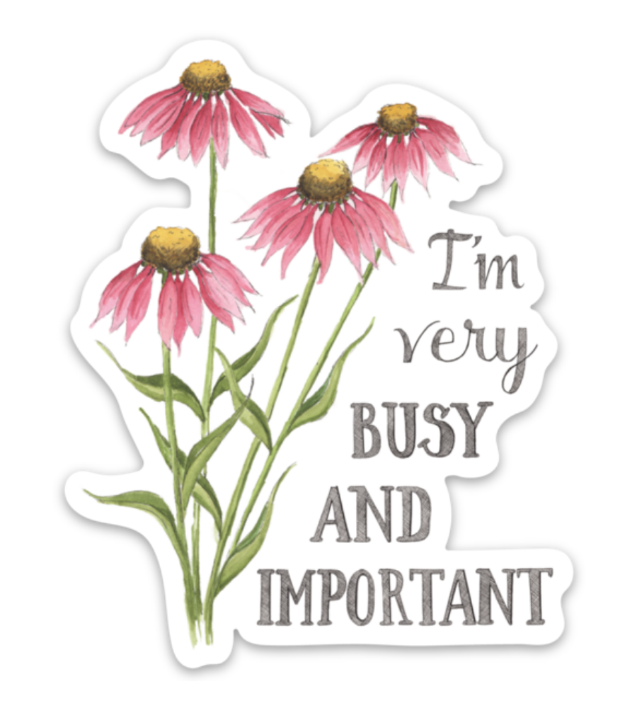 Very Busy and Important - Naughty Florals Stickers - Milk - Ottawa ...